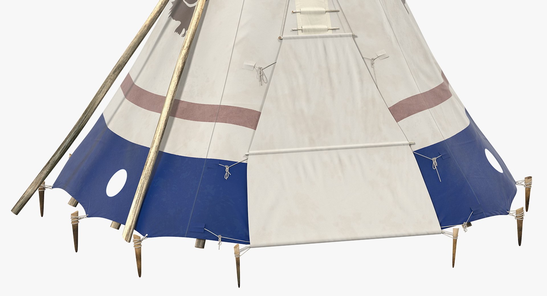 Traditional Canvas Teepee 3D - TurboSquid 1387639
