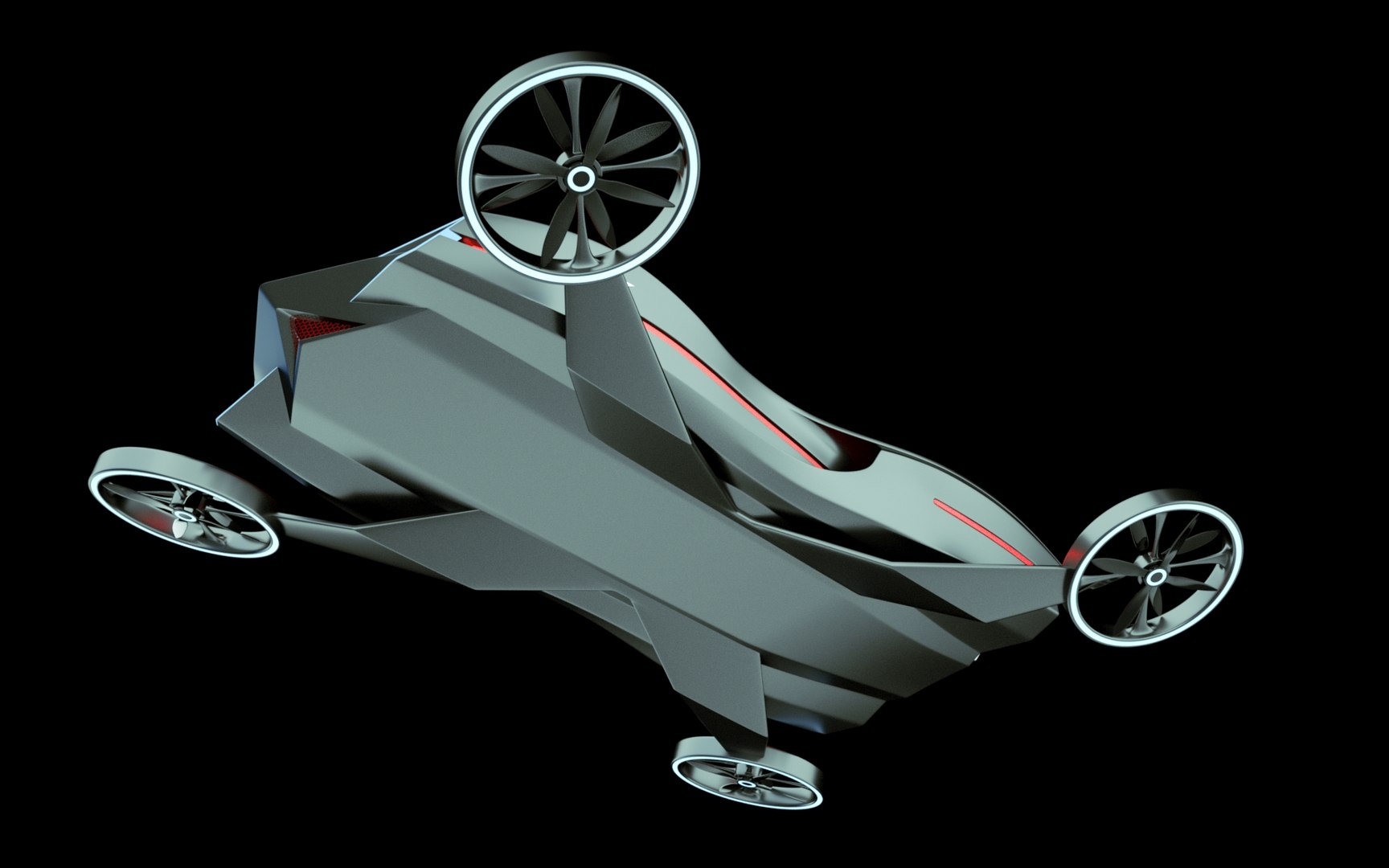 3d Car Copter Model