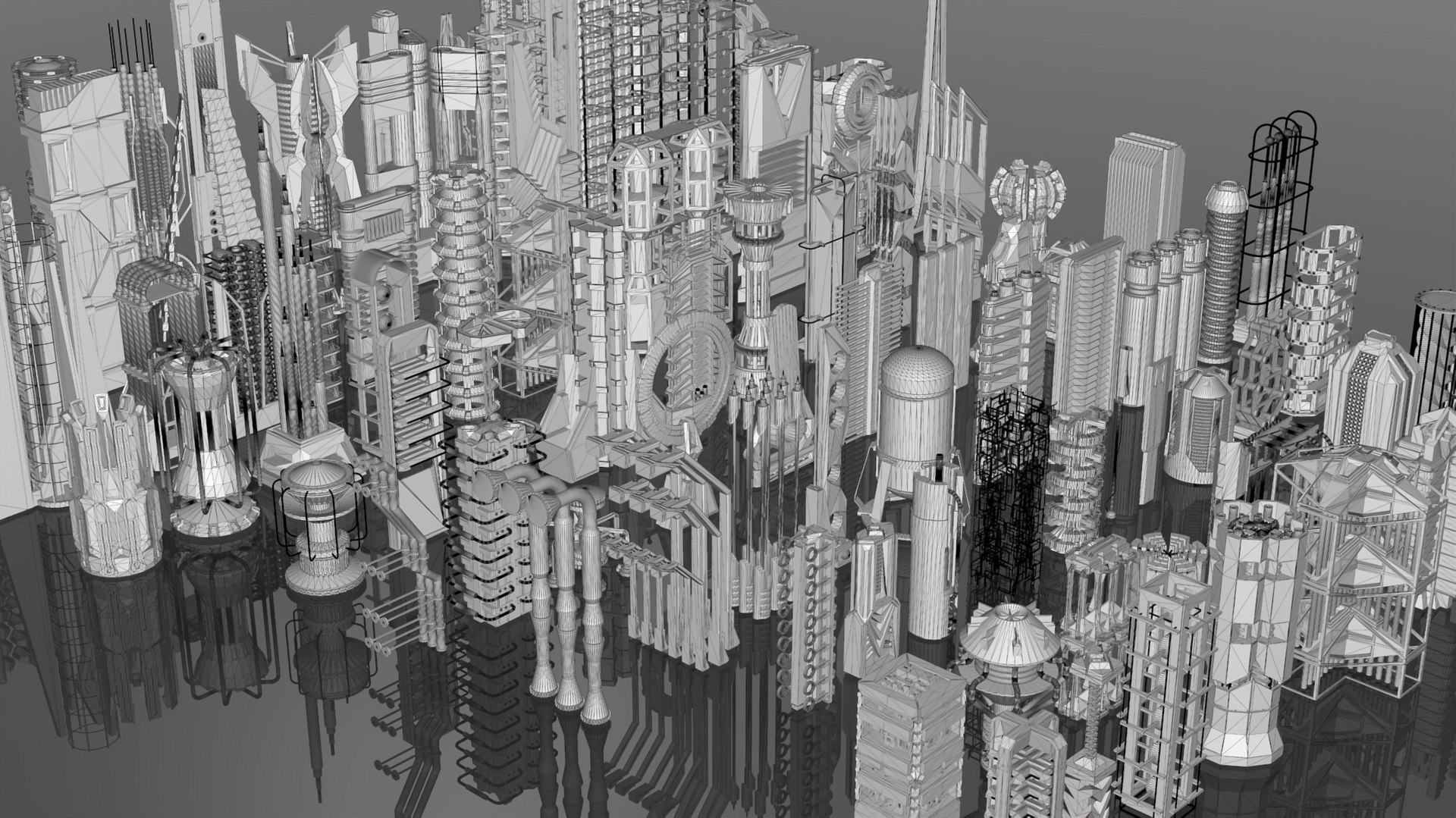 Fi Array Kitbash Set 3D Model - TurboSquid 1645074