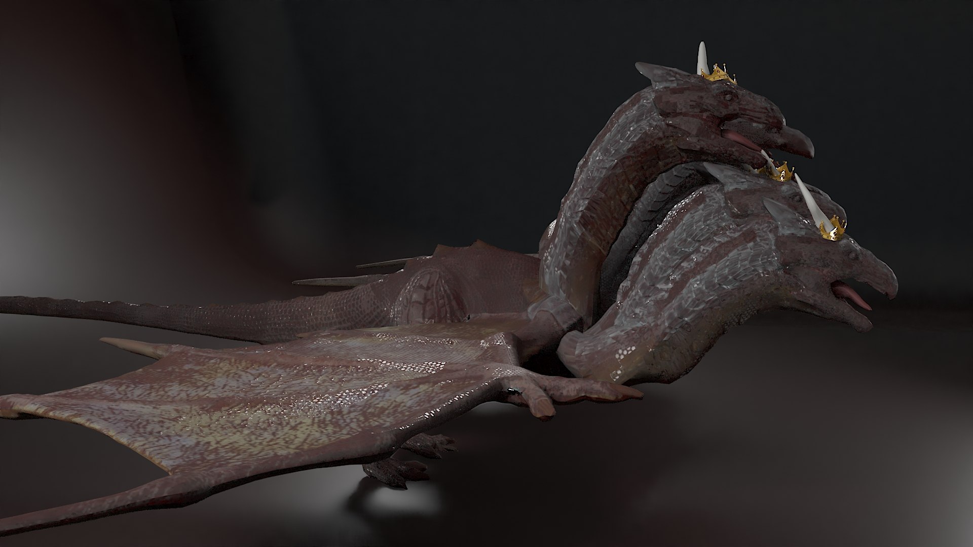 Dragon Irval The Wyvern King 7 Heads 3D Model - TurboSquid 2052780