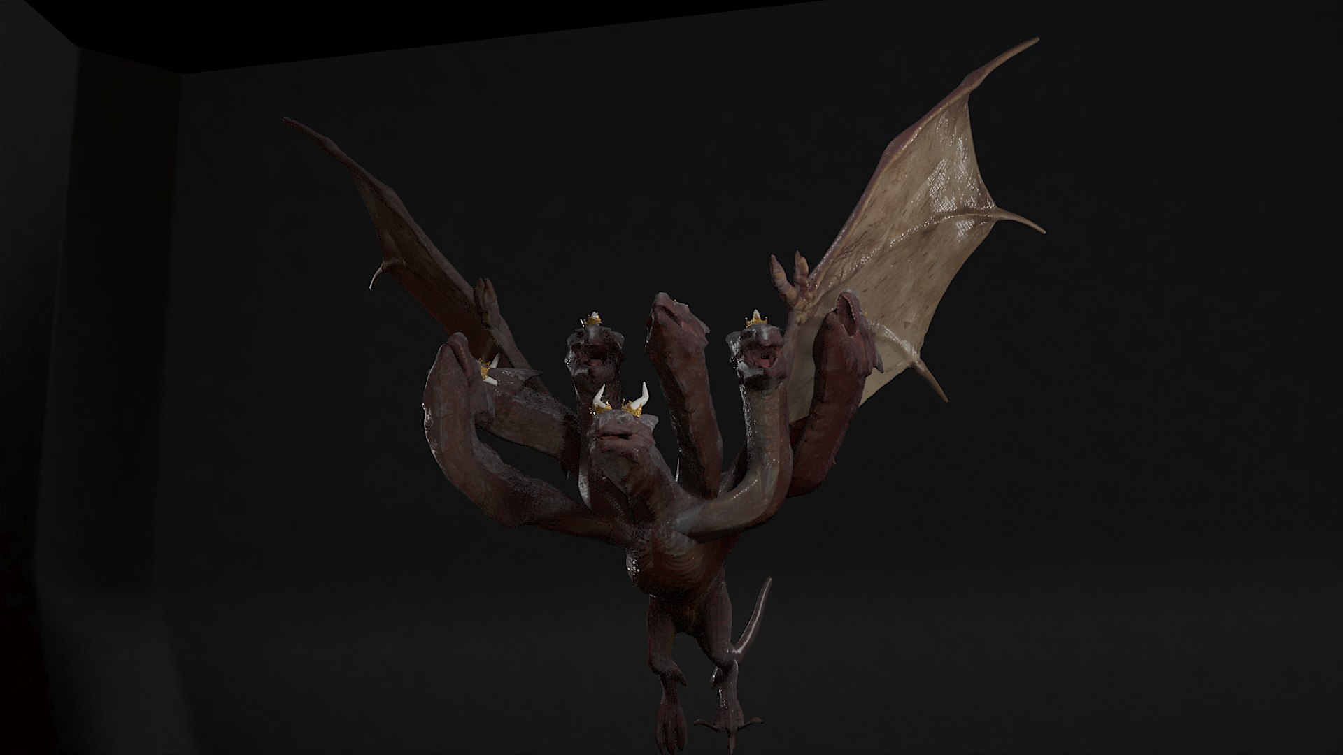 Dragon Irval The Wyvern King 7 Heads 3D Model - TurboSquid 2052780