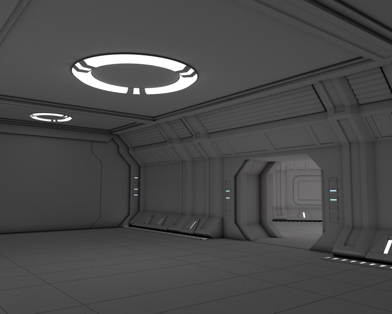 3D model spaceship interior modular - TurboSquid 1373578