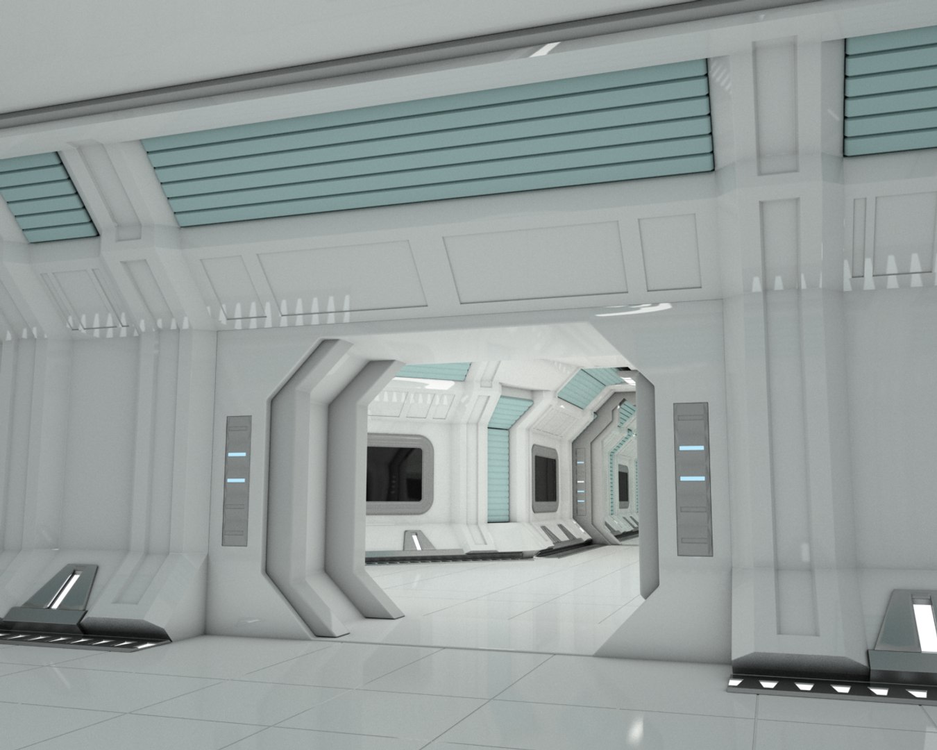 3D Model Spaceship Interior Modular - TurboSquid 1373578