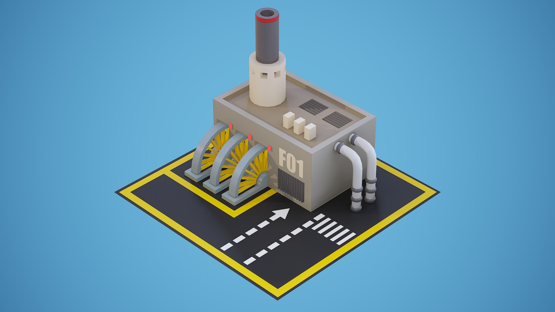 Set Low-poly Factories Model - TurboSquid 1353816