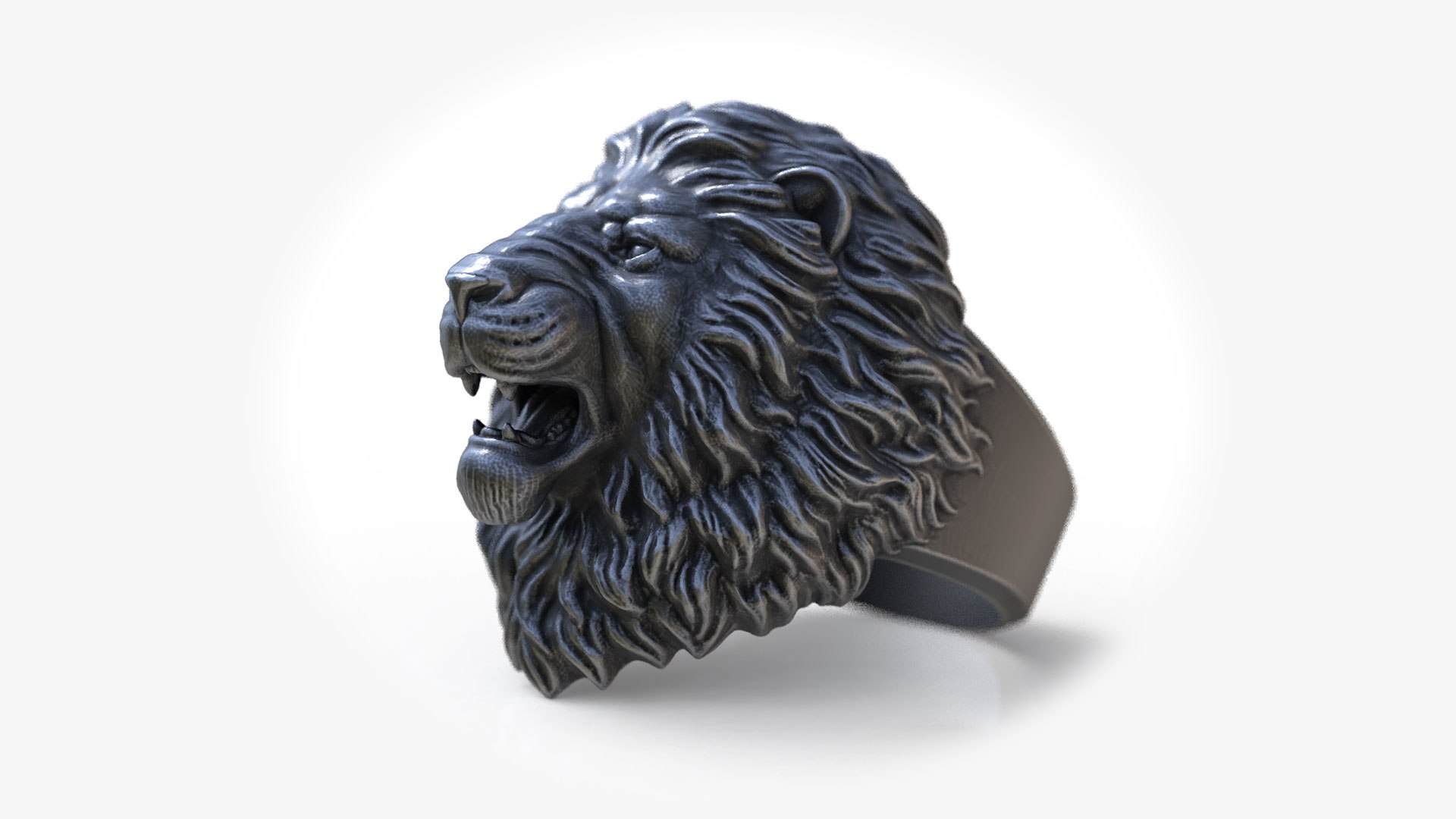 Lion Angry Face Ring Animal Jewelry 3d Model - TurboSquid 1879427