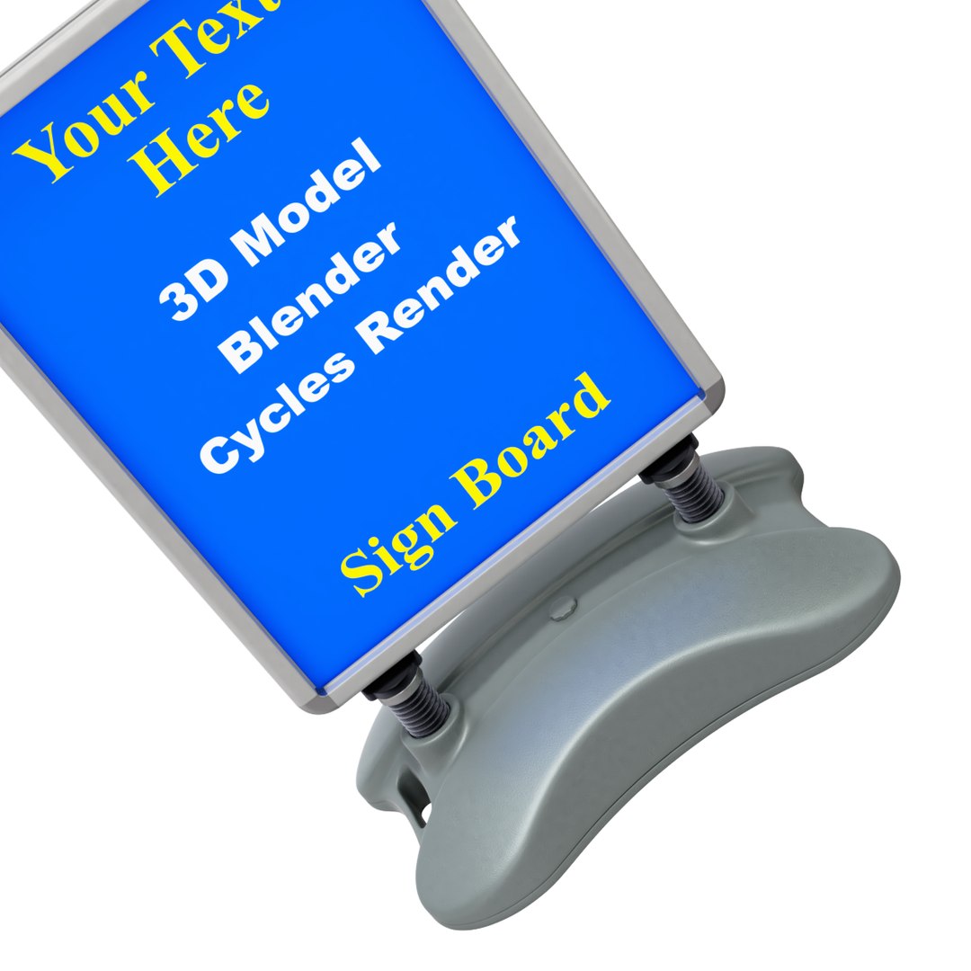 Stand Sign Street 3D Model - TurboSquid 1242282