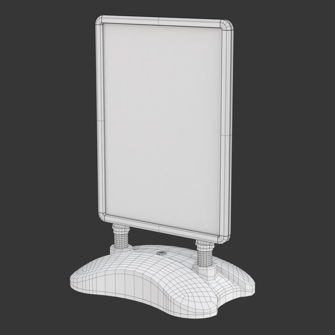 Stand Sign Street 3D Model - TurboSquid 1242282