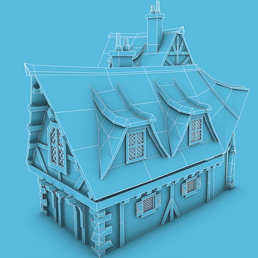 Medieval Coaching Inn Buildings 3d Obj