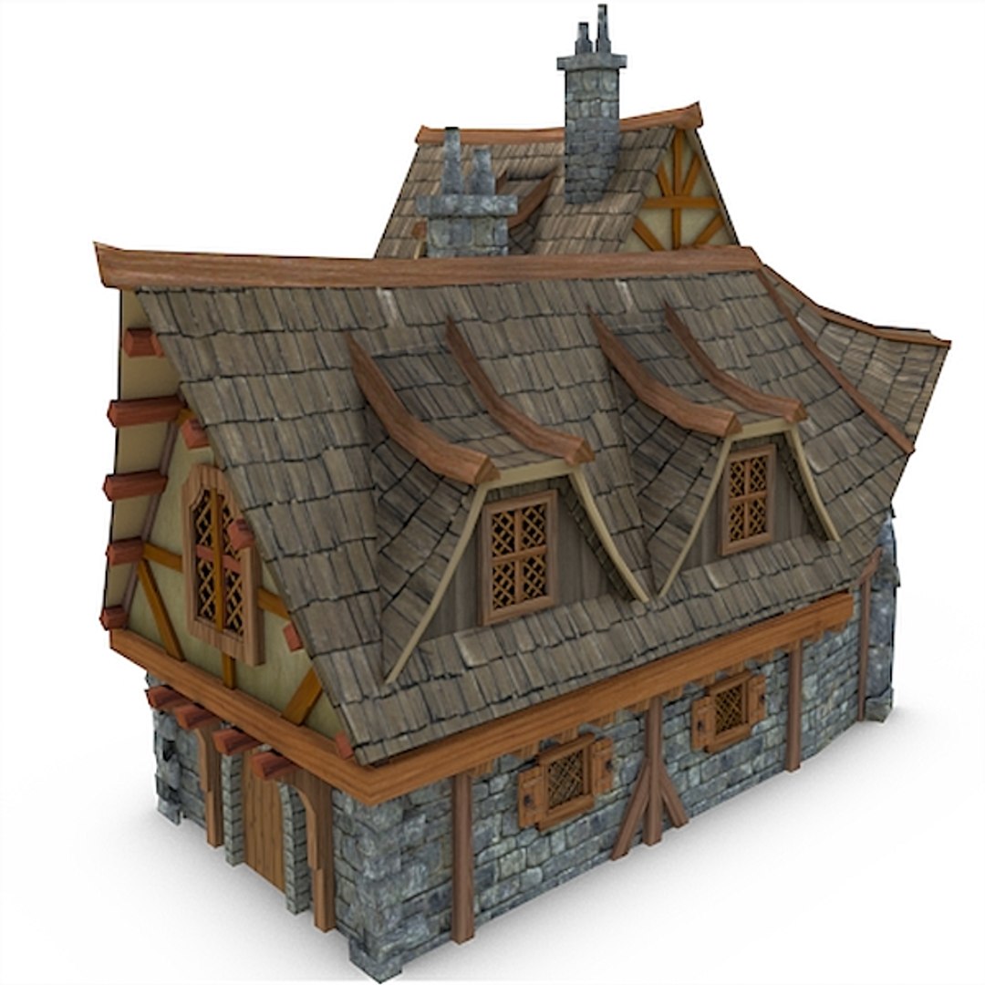 Medieval Coaching Inn Buildings 3d Obj