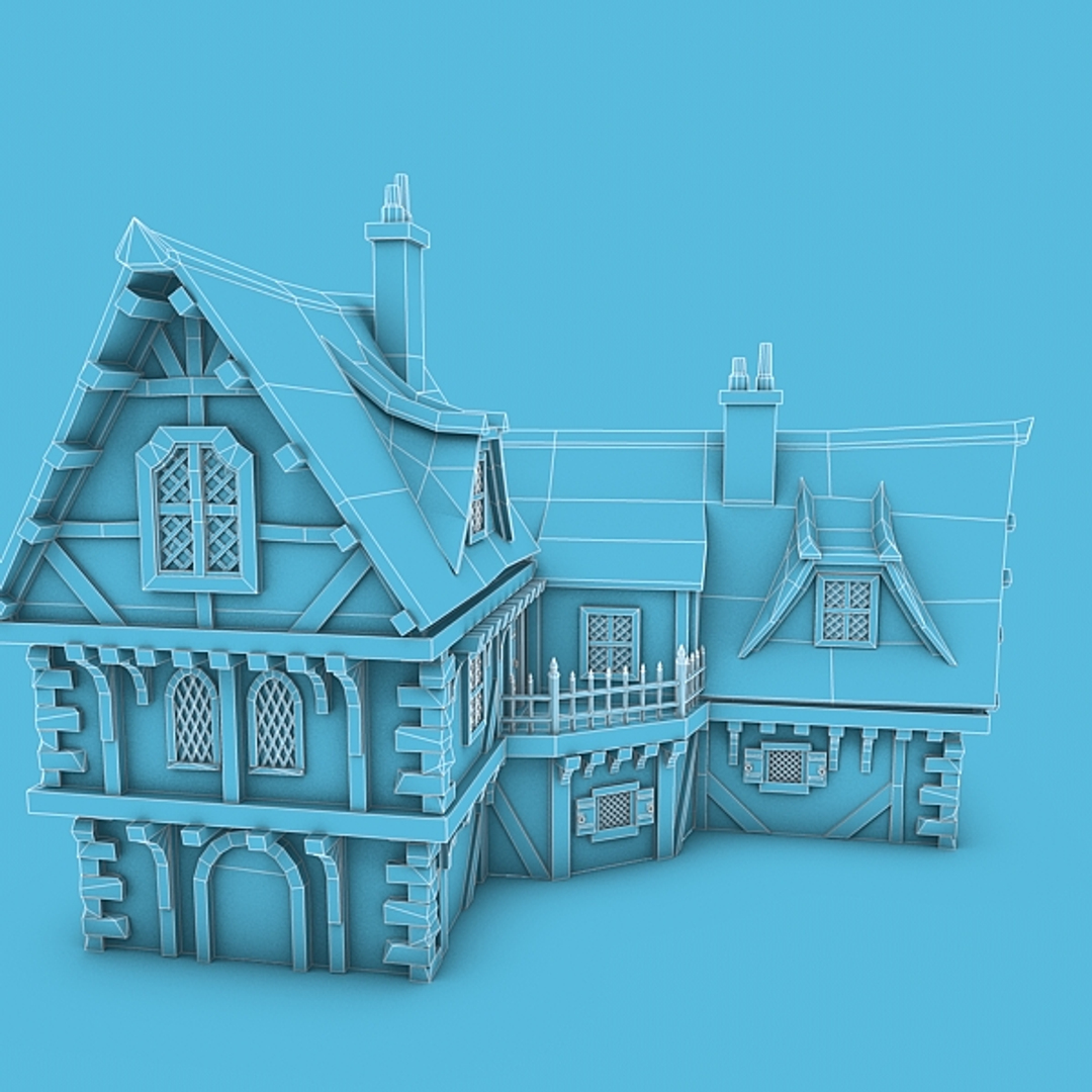 Medieval Coaching Inn Buildings 3d Obj