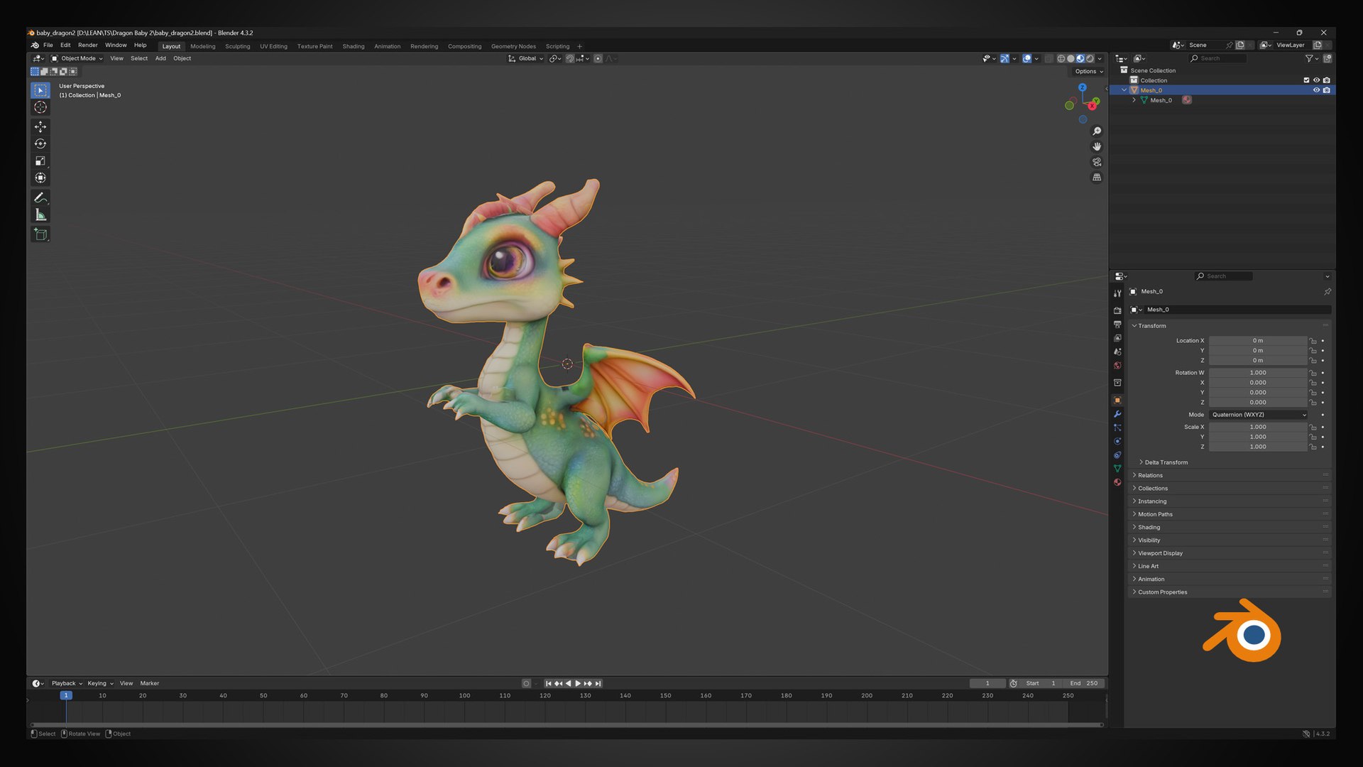 Adorable Baby Dragon 2 3D Model - TurboSquid 2386981