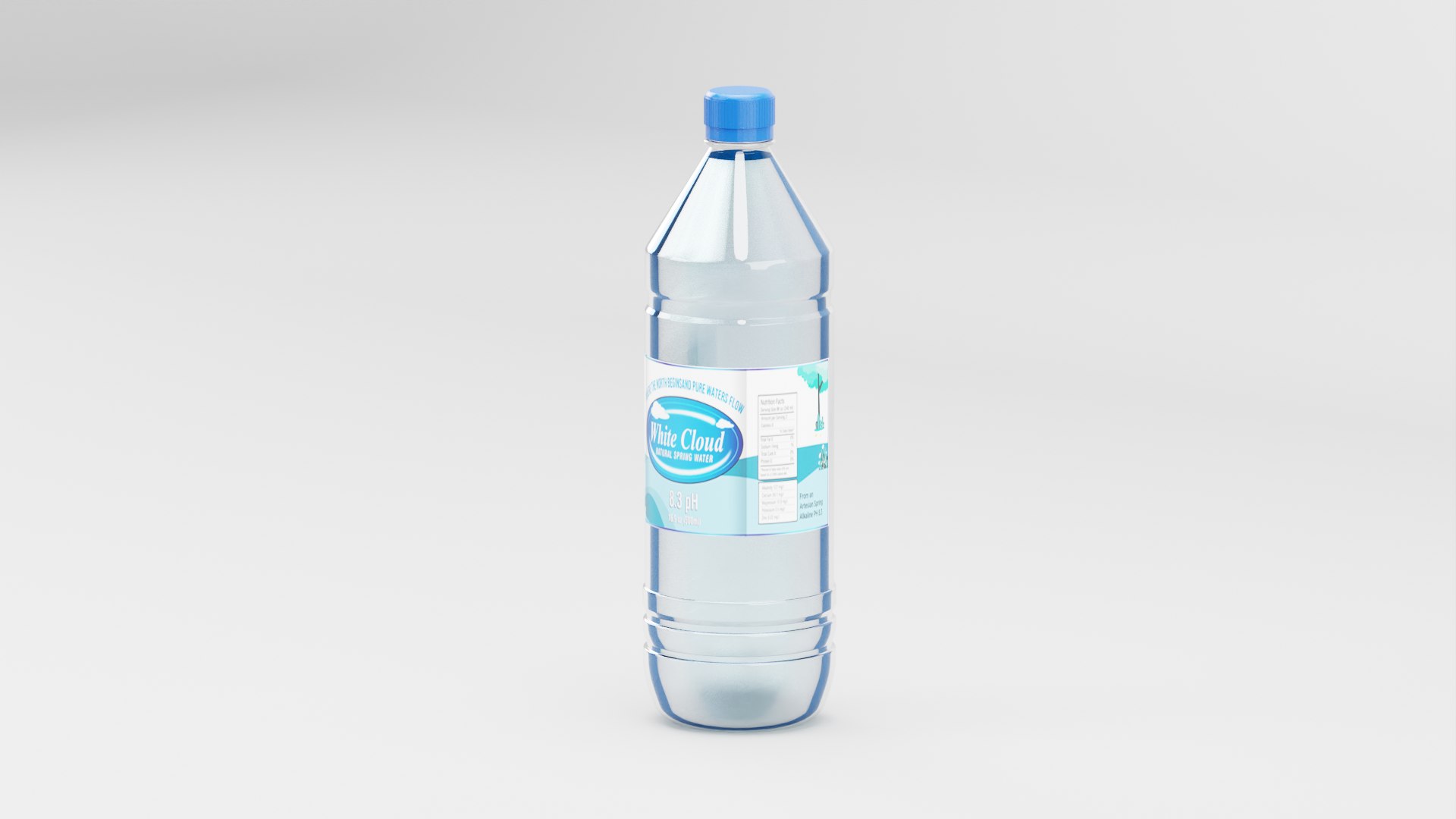 3D 3D Water Bottle Mockup Blue - TurboSquid 2170517
