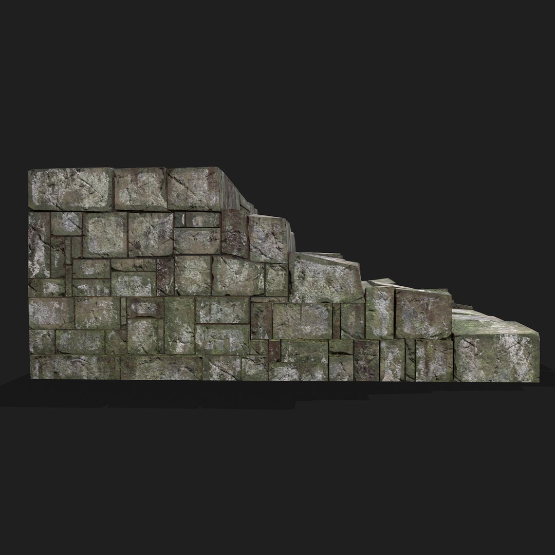 3D Model Stone Stair Case - TurboSquid 1748291