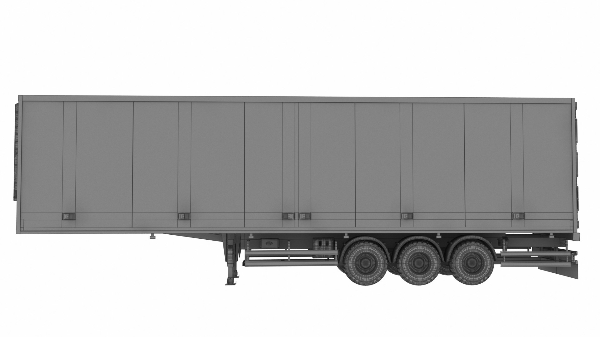 Realistic Box Trailer 3D Model - TurboSquid 1532454