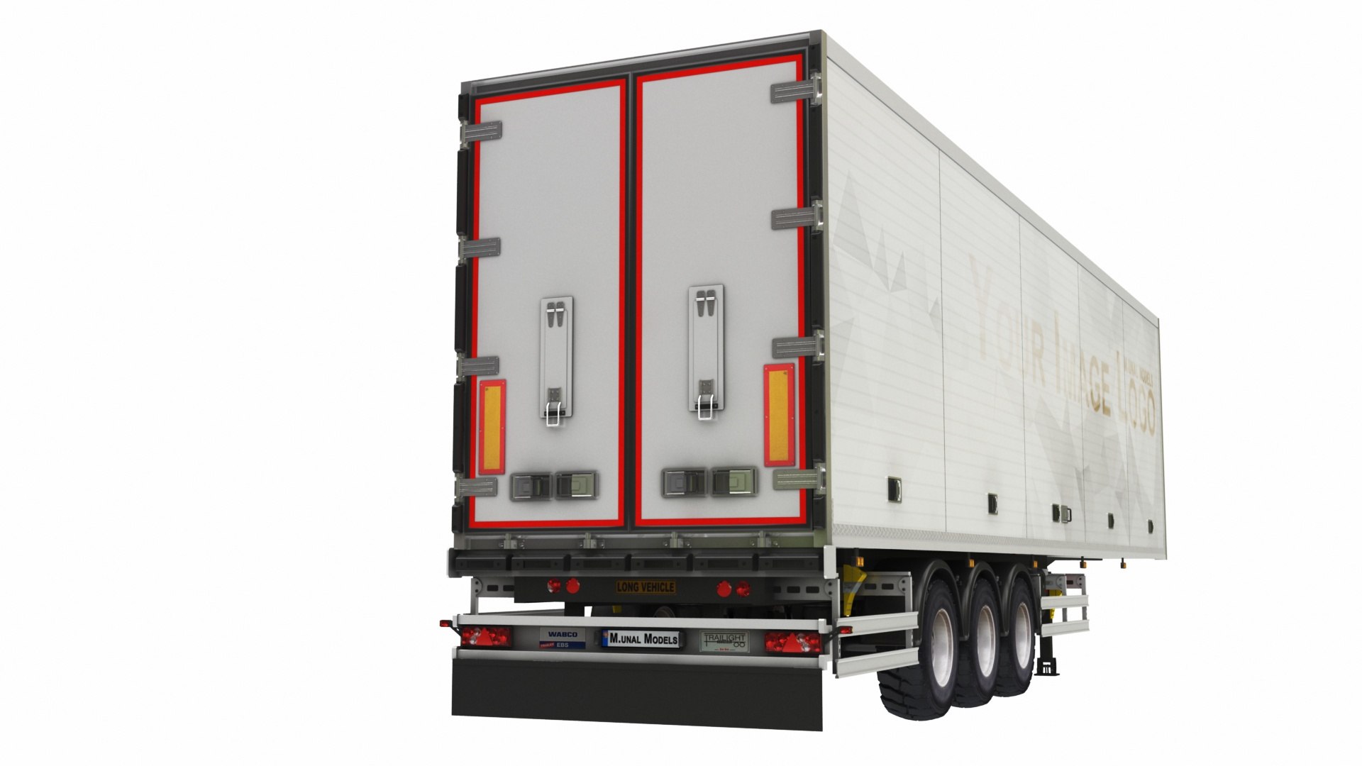 Realistic Box Trailer 3D Model - TurboSquid 1532454