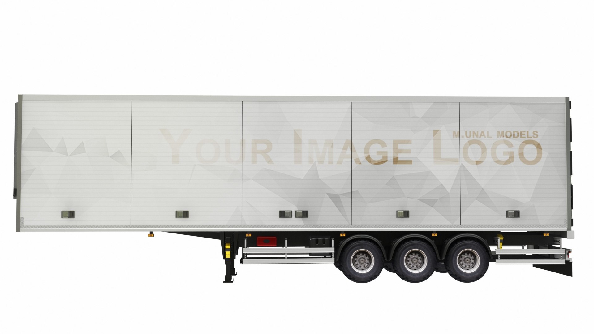 Realistic Box Trailer 3D Model - TurboSquid 1532454