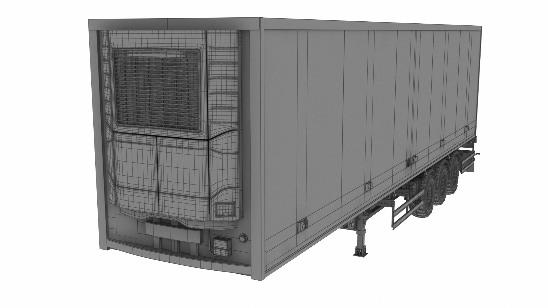 Realistic Box Trailer 3D Model - TurboSquid 1532454