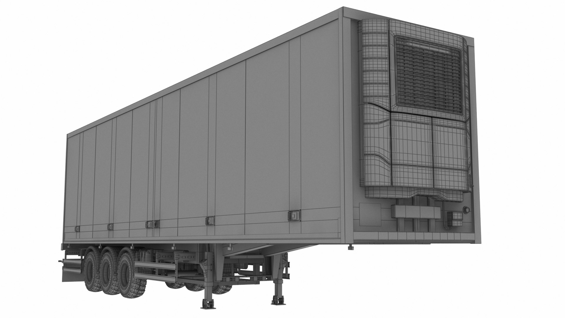 Realistic Box Trailer 3D Model - TurboSquid 1532454