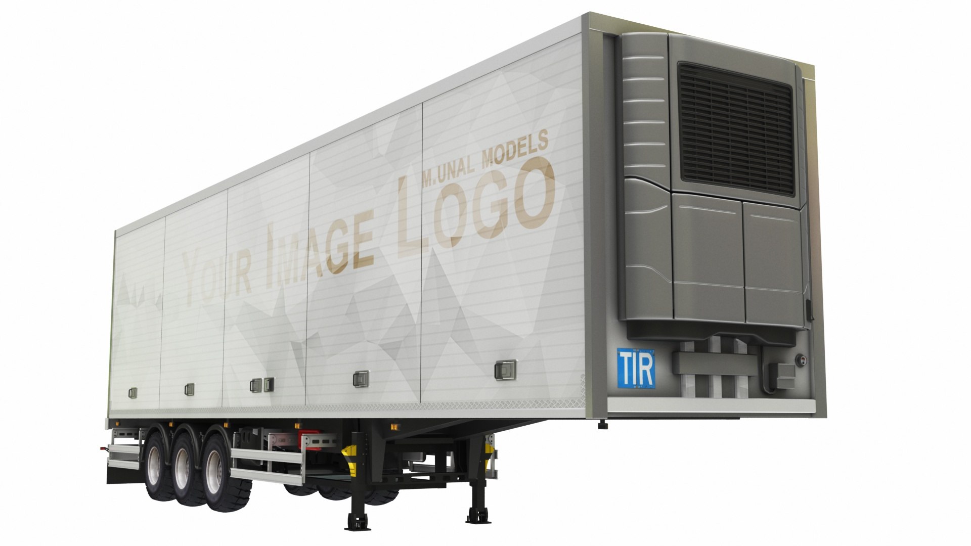 Realistic Box Trailer 3D Model - TurboSquid 1532454