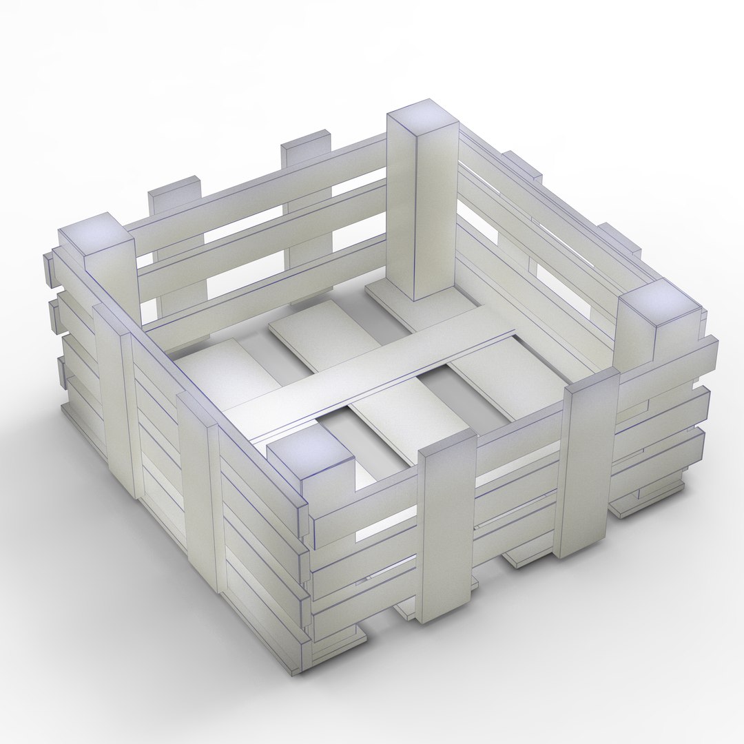 Wooden Box Crate Low-poly model - TurboSquid 2021860