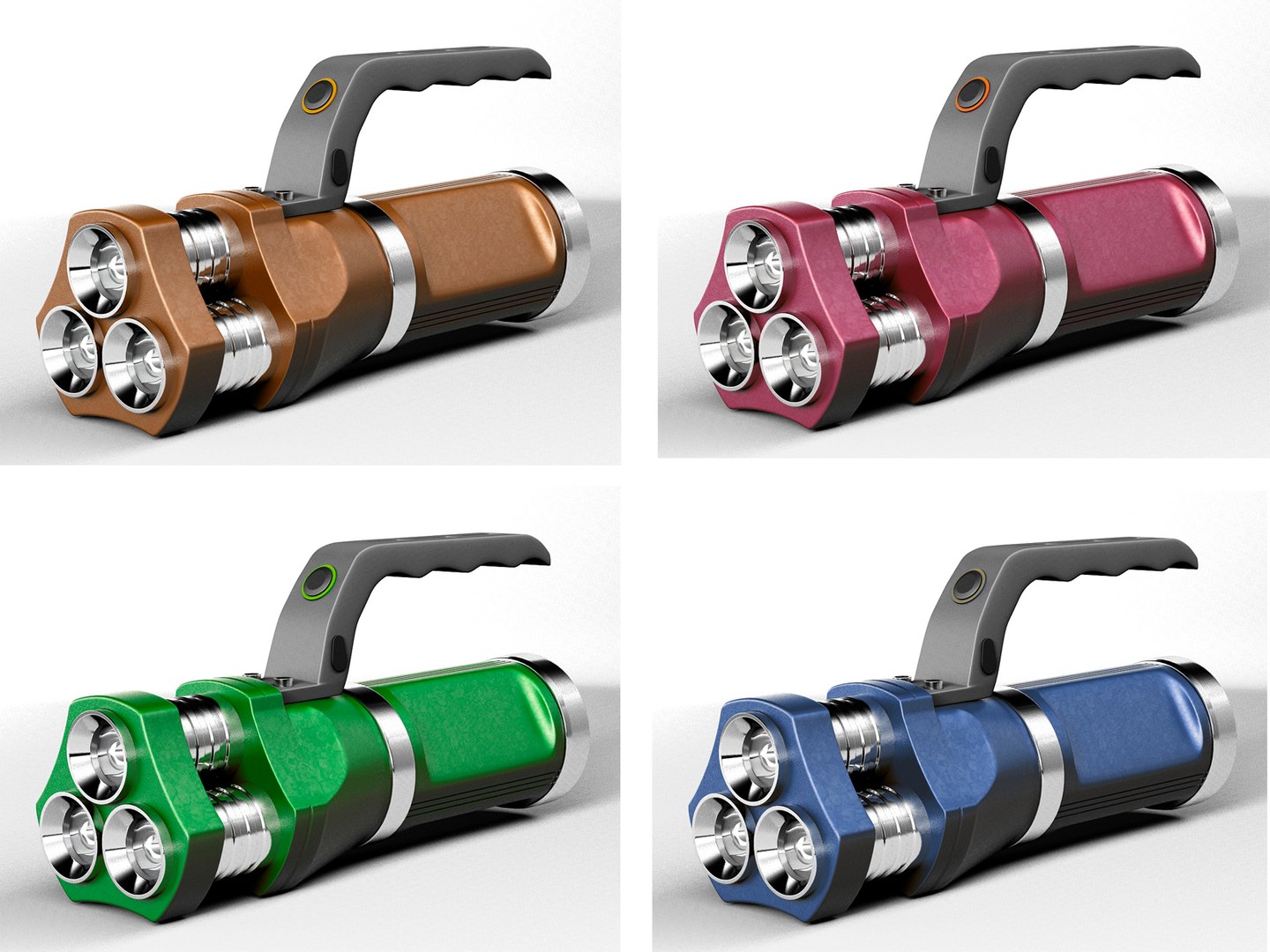 3D Led Flashlight - TurboSquid 1294687