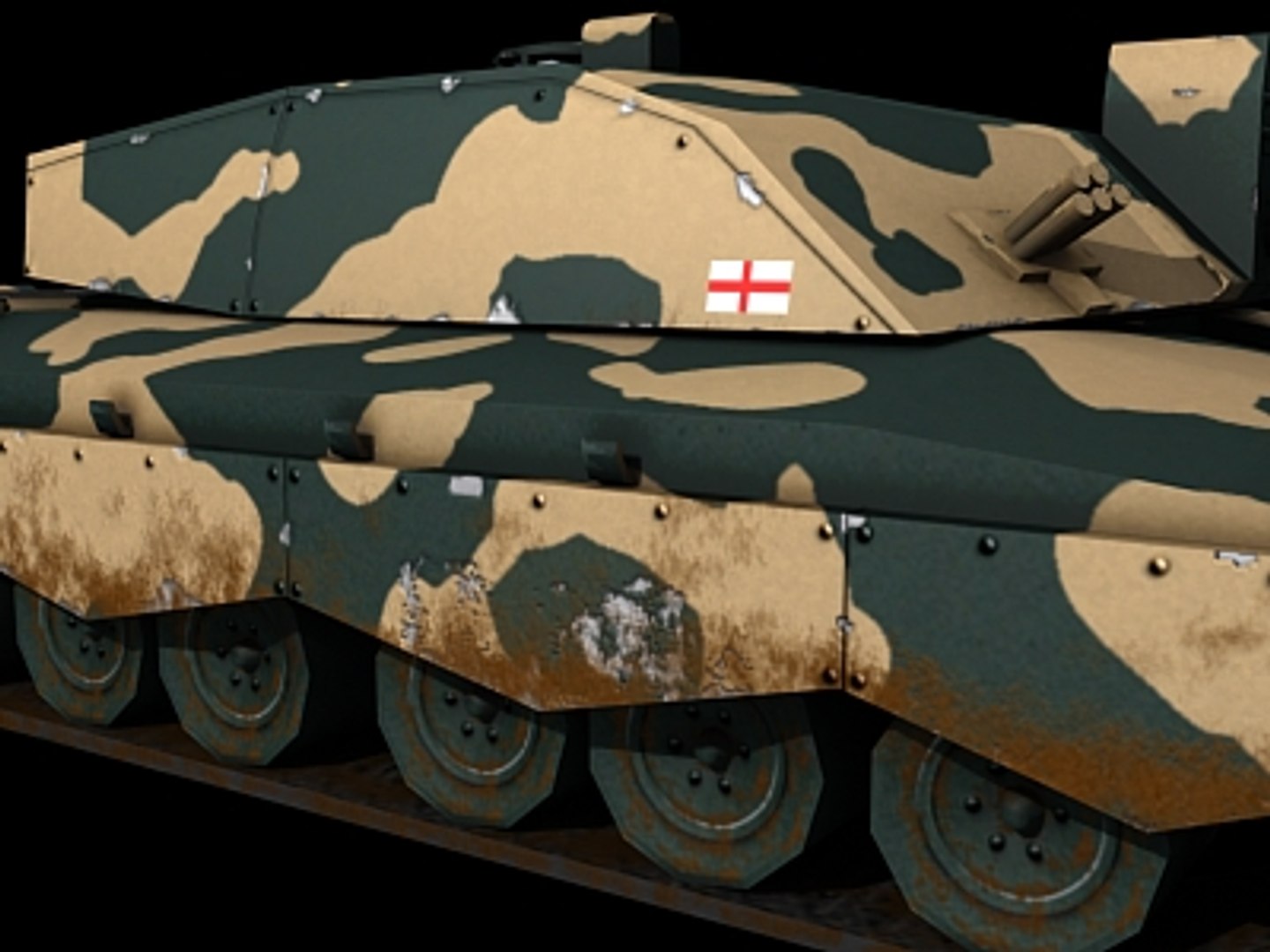 British Army Challenger 2 3d Model