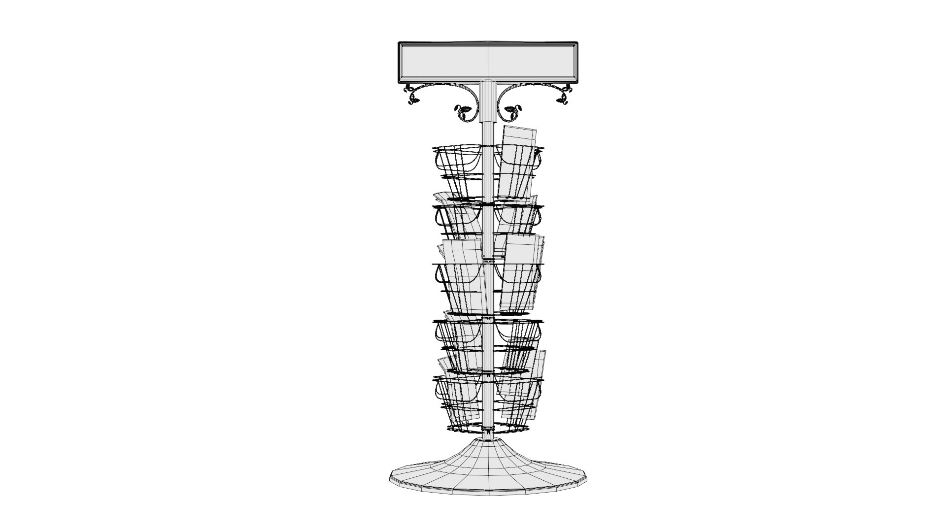 Magazine Display Rack With 4k Pbr Textures 3D Model - TurboSquid 2098017