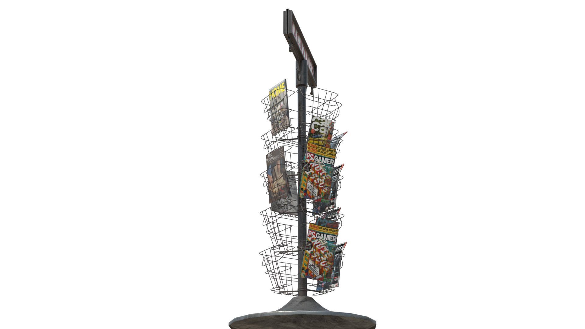Magazine Display Rack With 4k Pbr Textures 3D Model - TurboSquid 2098017