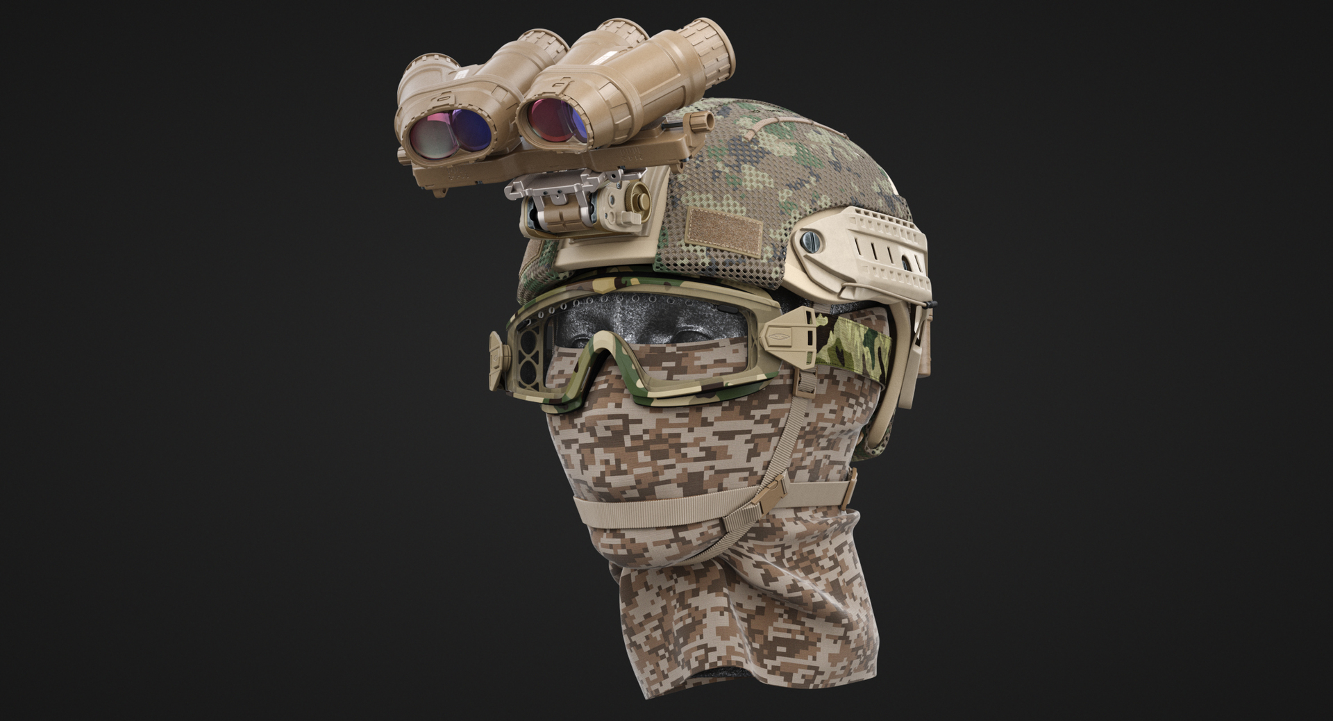 Helmet night vision goggle 3D model - TurboSquid 1212996