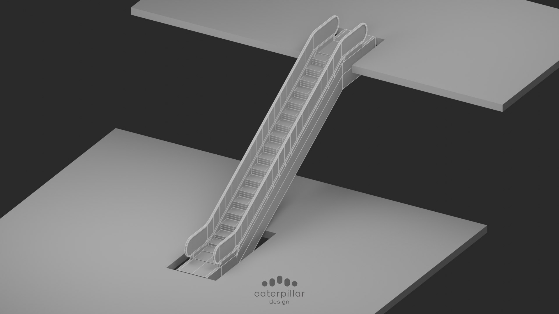 Free Escalator-Adjustable 3D Model - TurboSquid 2051413