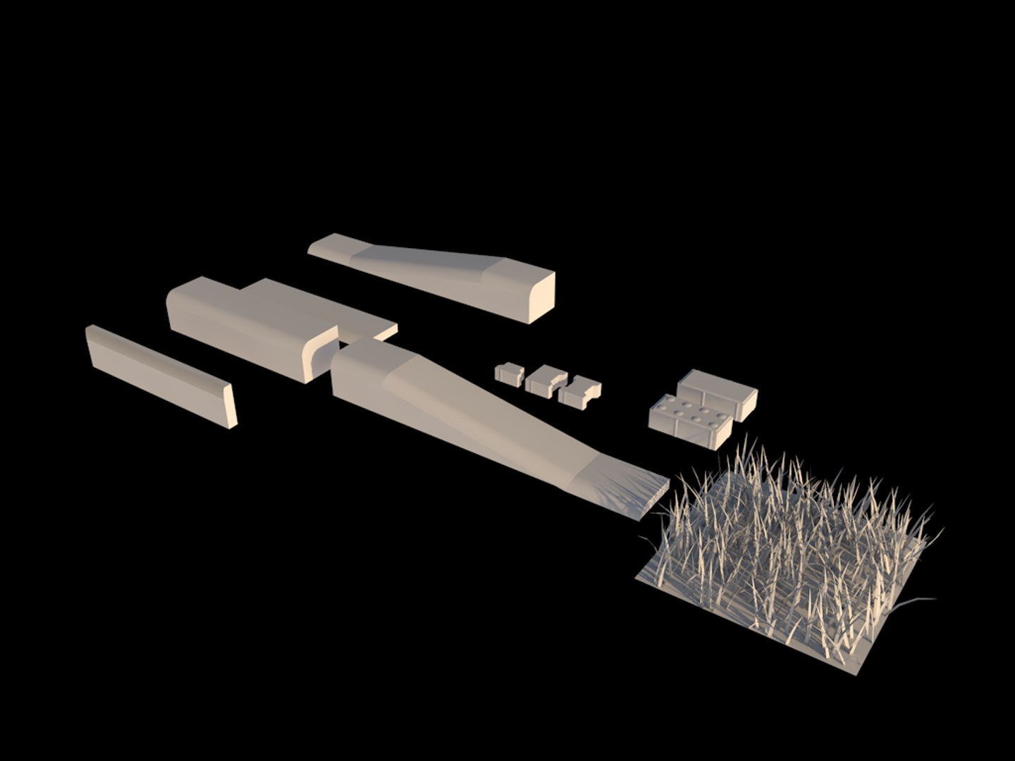 Grass Curb 3ds