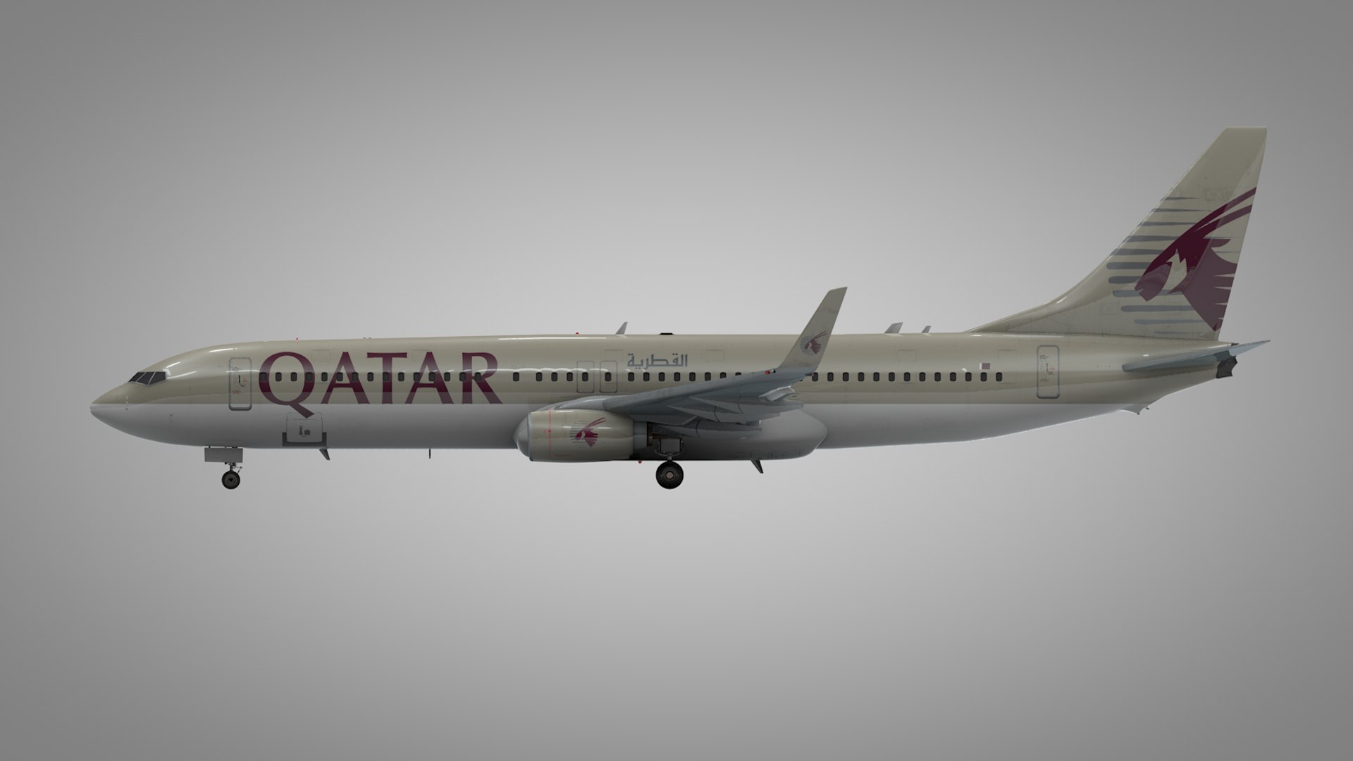 Qatar airways boeing 737-800 3D - TurboSquid 1471605