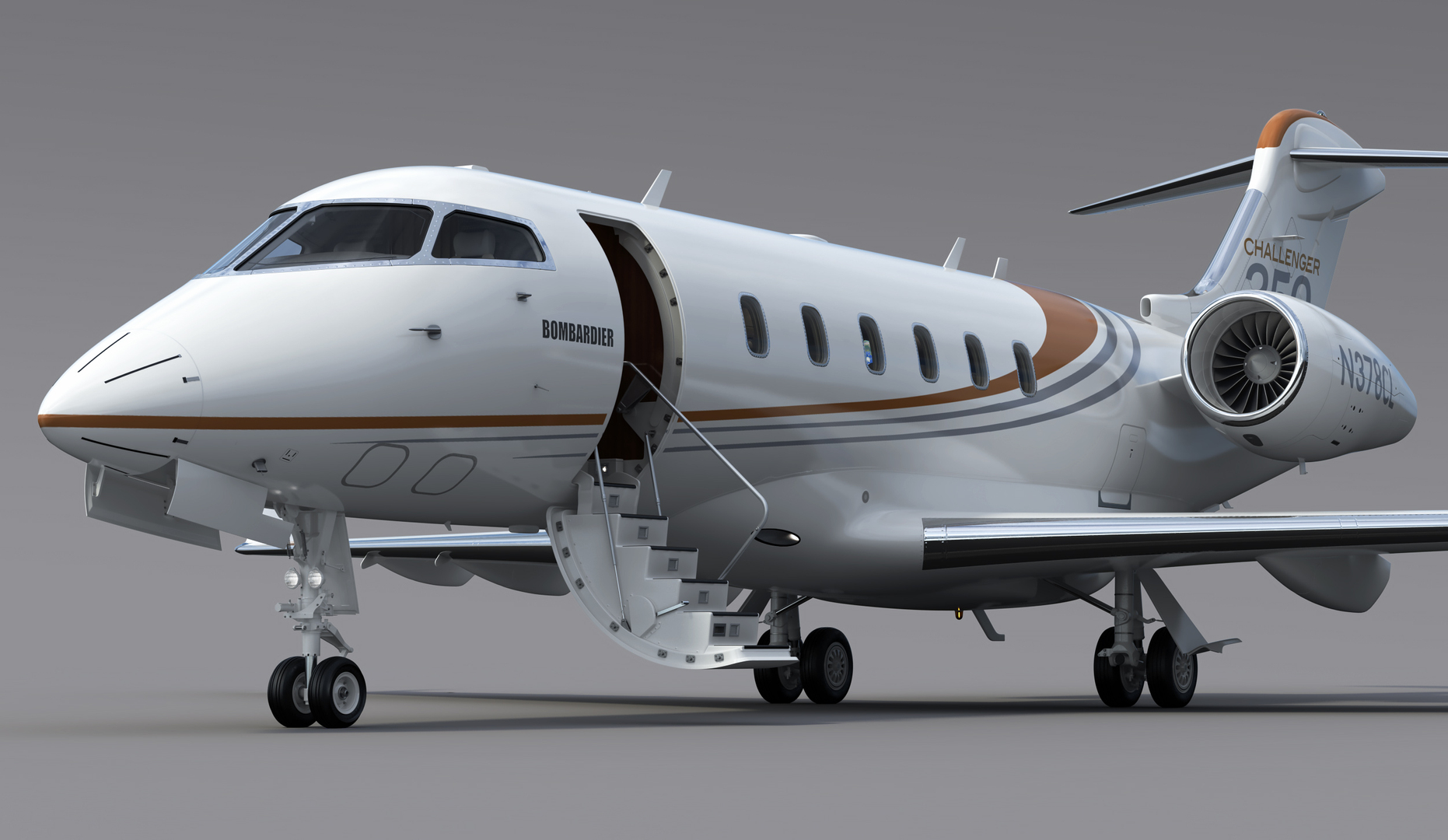 3D bombardier challenger 350 business jet model - TurboSquid 1463548