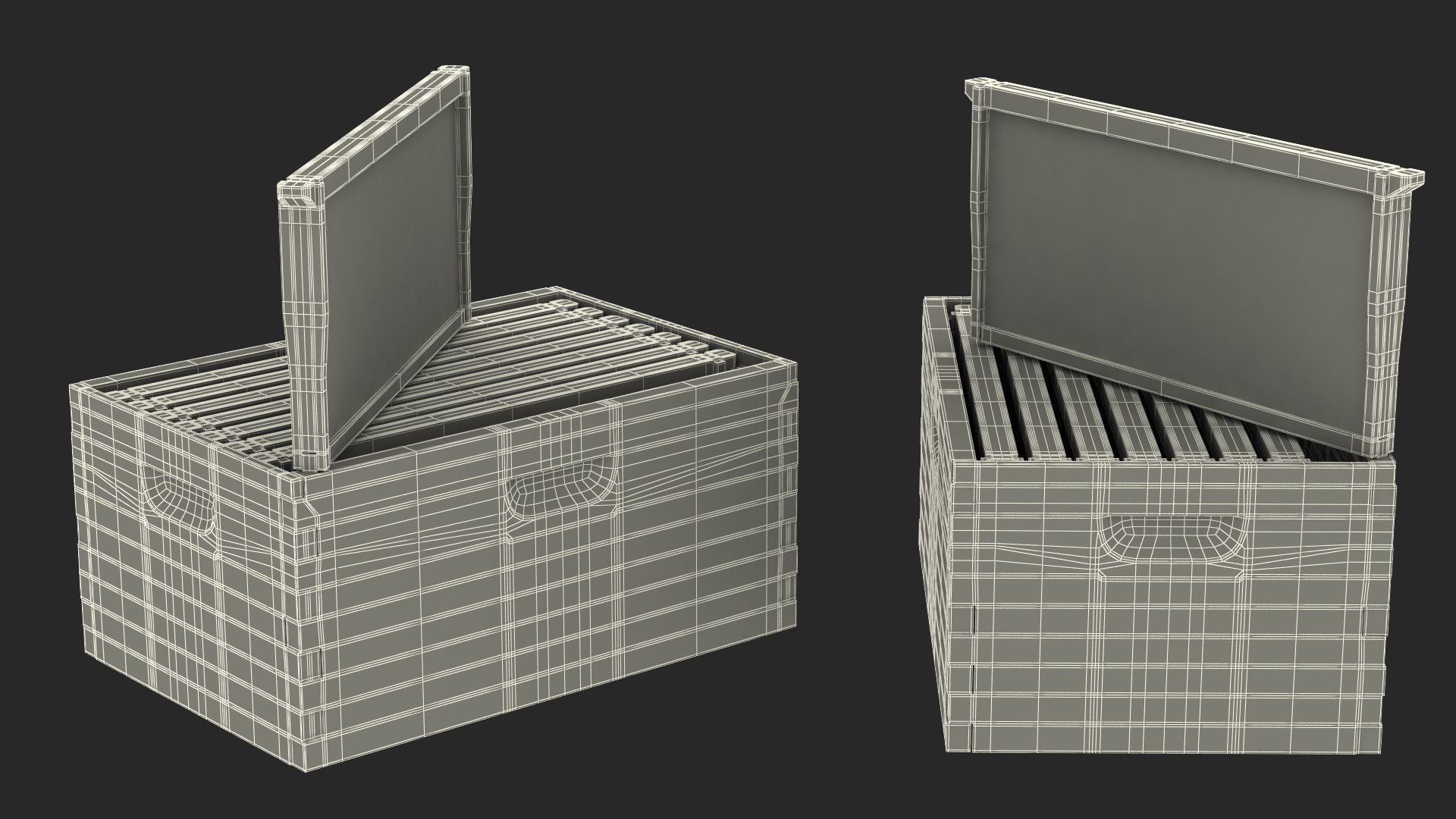 Painted honey bee box 3D model - TurboSquid 1486453