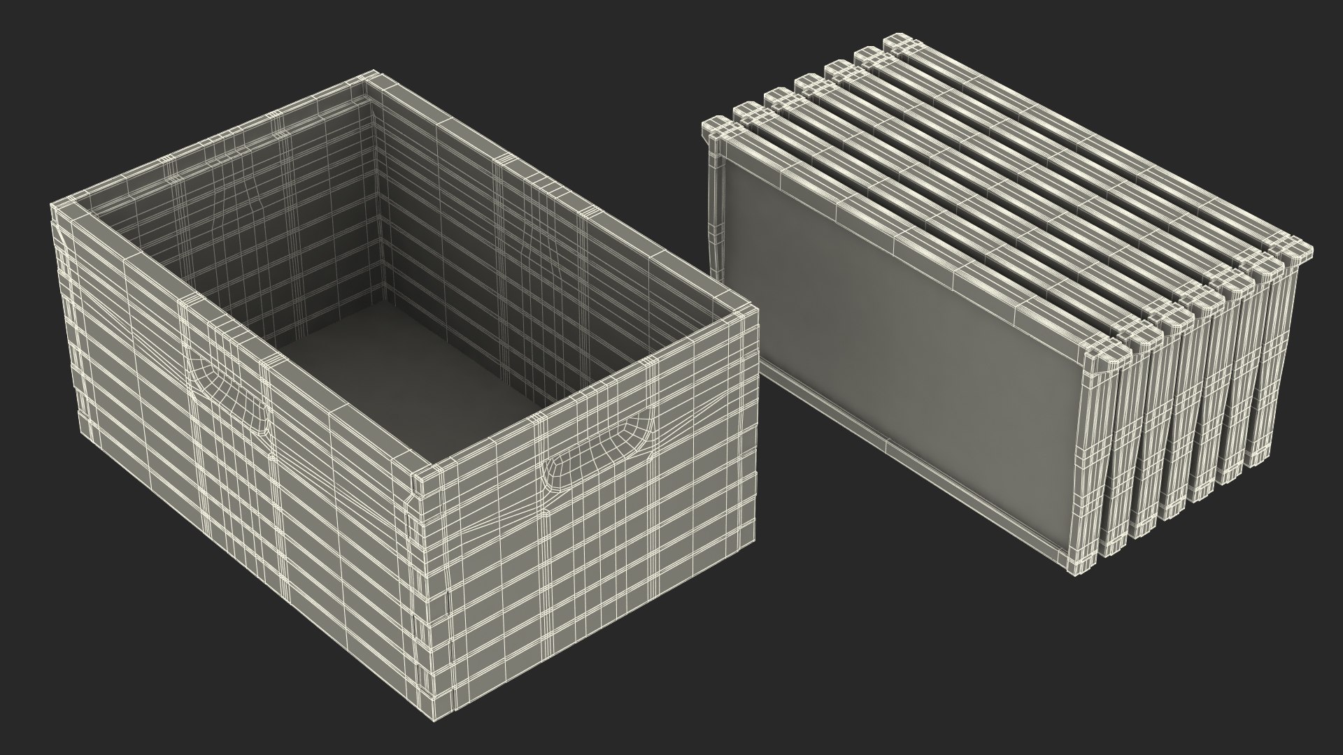 Painted honey bee box 3D model - TurboSquid 1486453