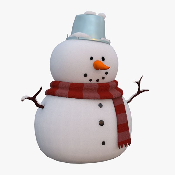 3D snowman model - TurboSquid 1702877