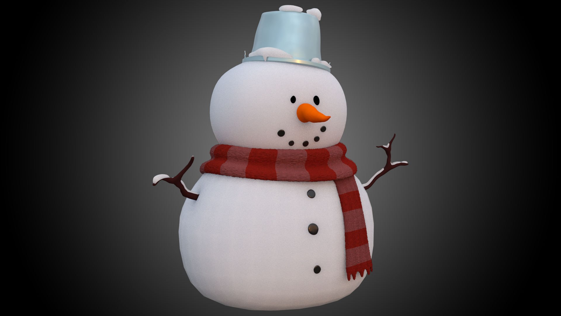 3D Snowman Model - TurboSquid 1702877