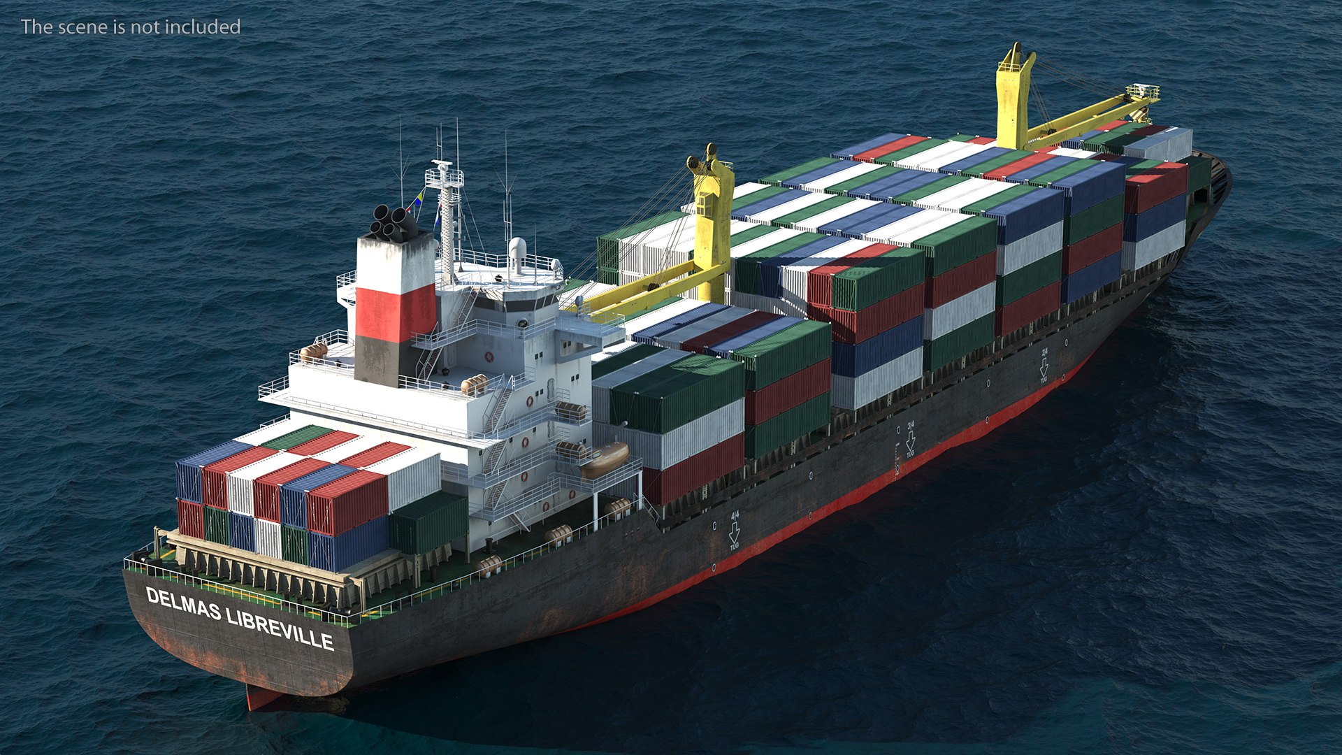 3D Ship with Simple Containers - TurboSquid 1874777