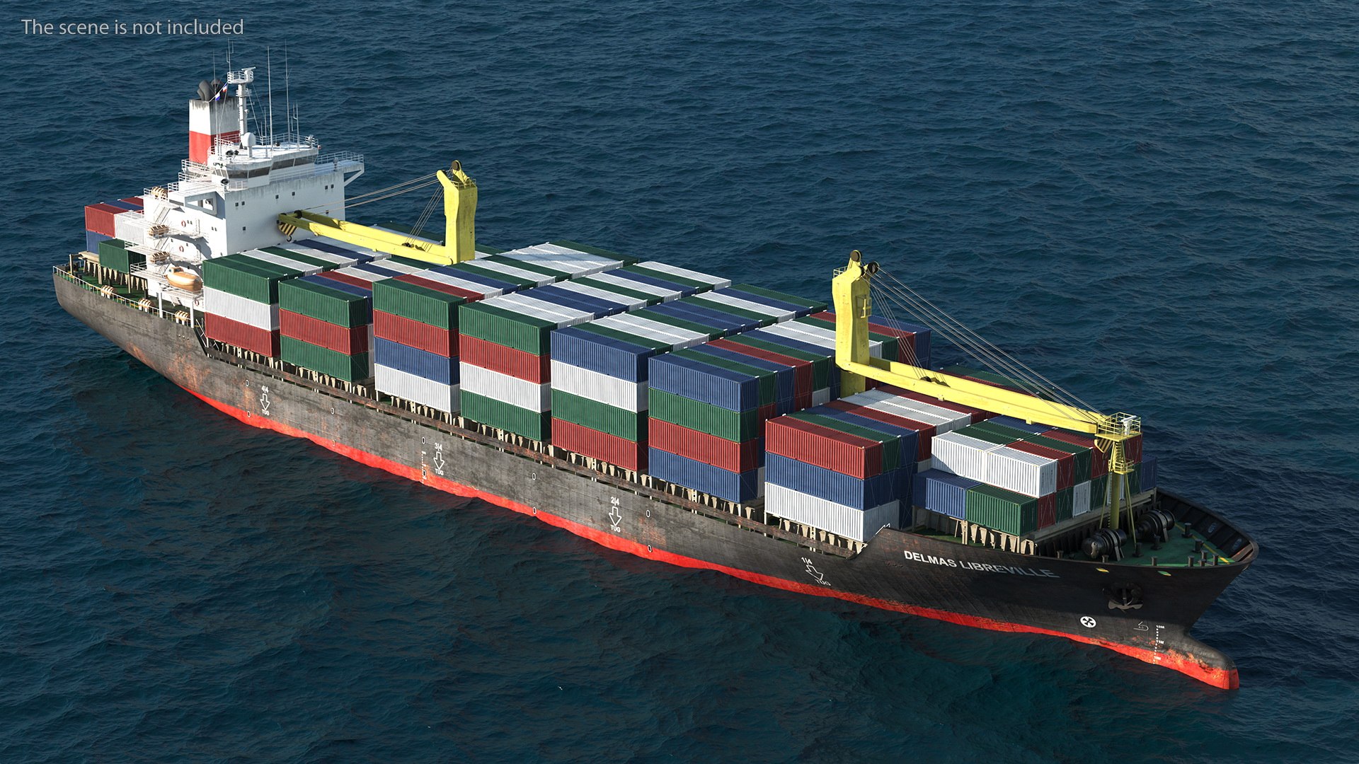 3D Ship with Simple Containers - TurboSquid 1874777