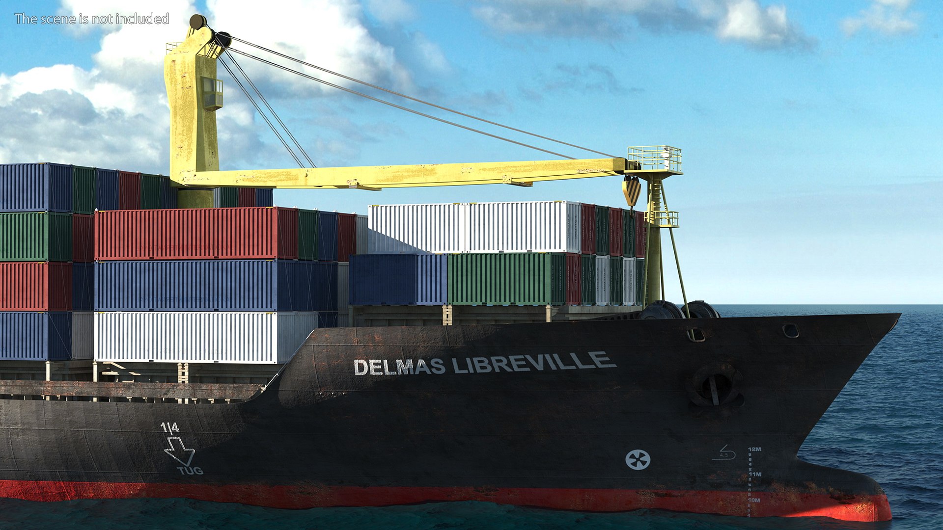 3D Ship with Simple Containers - TurboSquid 1874777