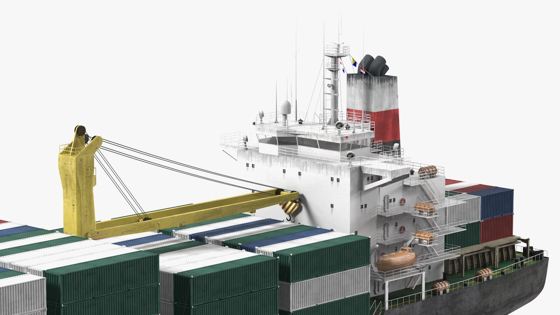 3D Ship with Simple Containers - TurboSquid 1874777