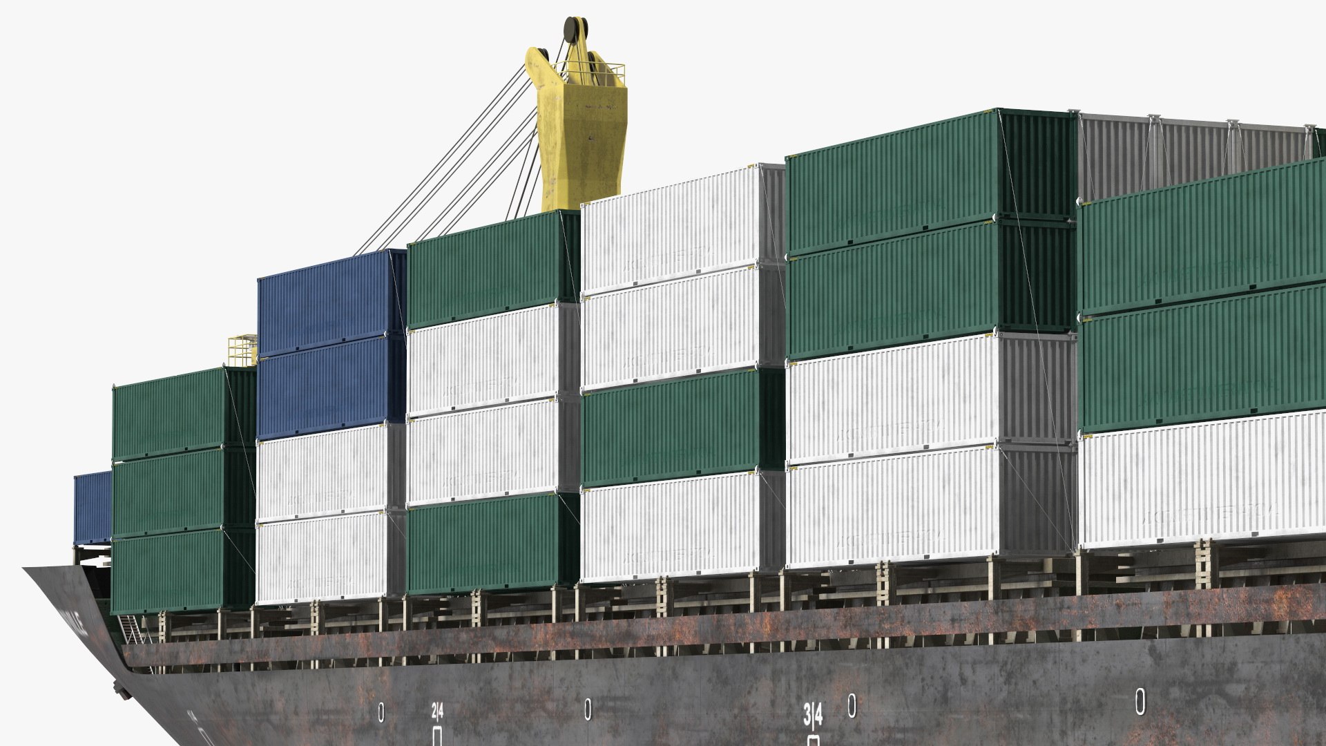 3D Ship with Simple Containers - TurboSquid 1874777