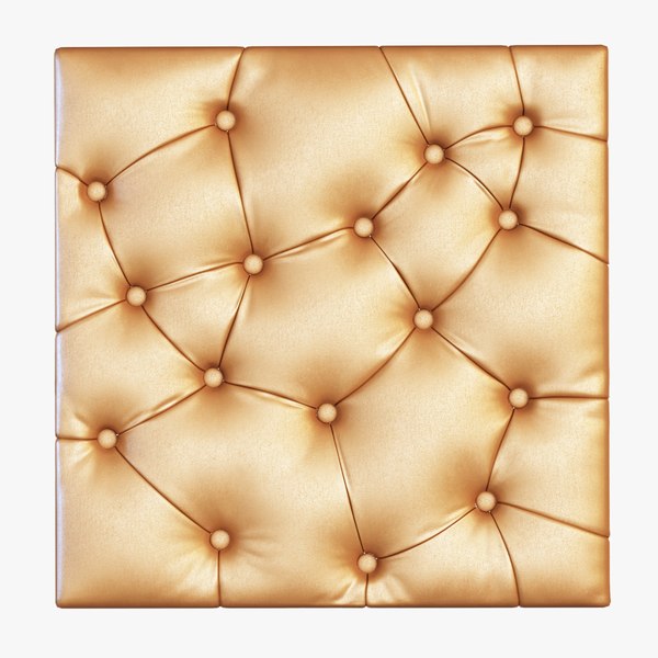 3d model capitone panel leather