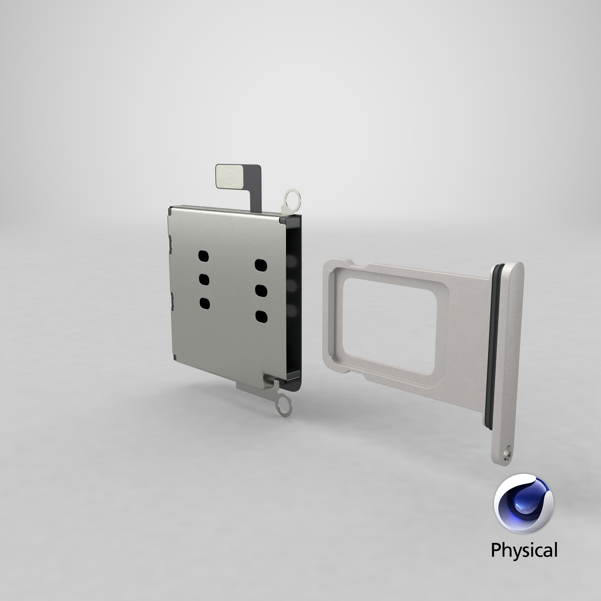 Modello 3D Sim Card Tray with Internal Reader - TurboSquid 1647105