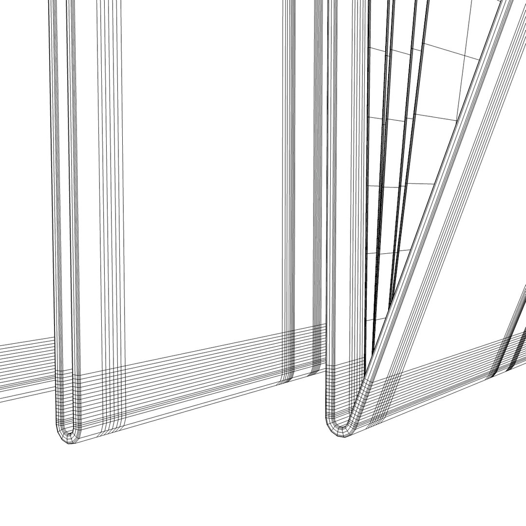 closed opened office file 3d obj