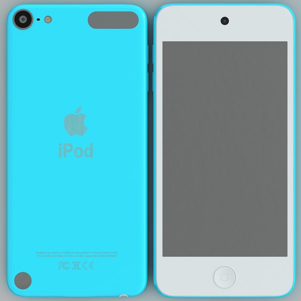 3d blue ipod touch generation model