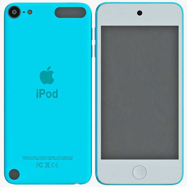 3d blue ipod touch generation model