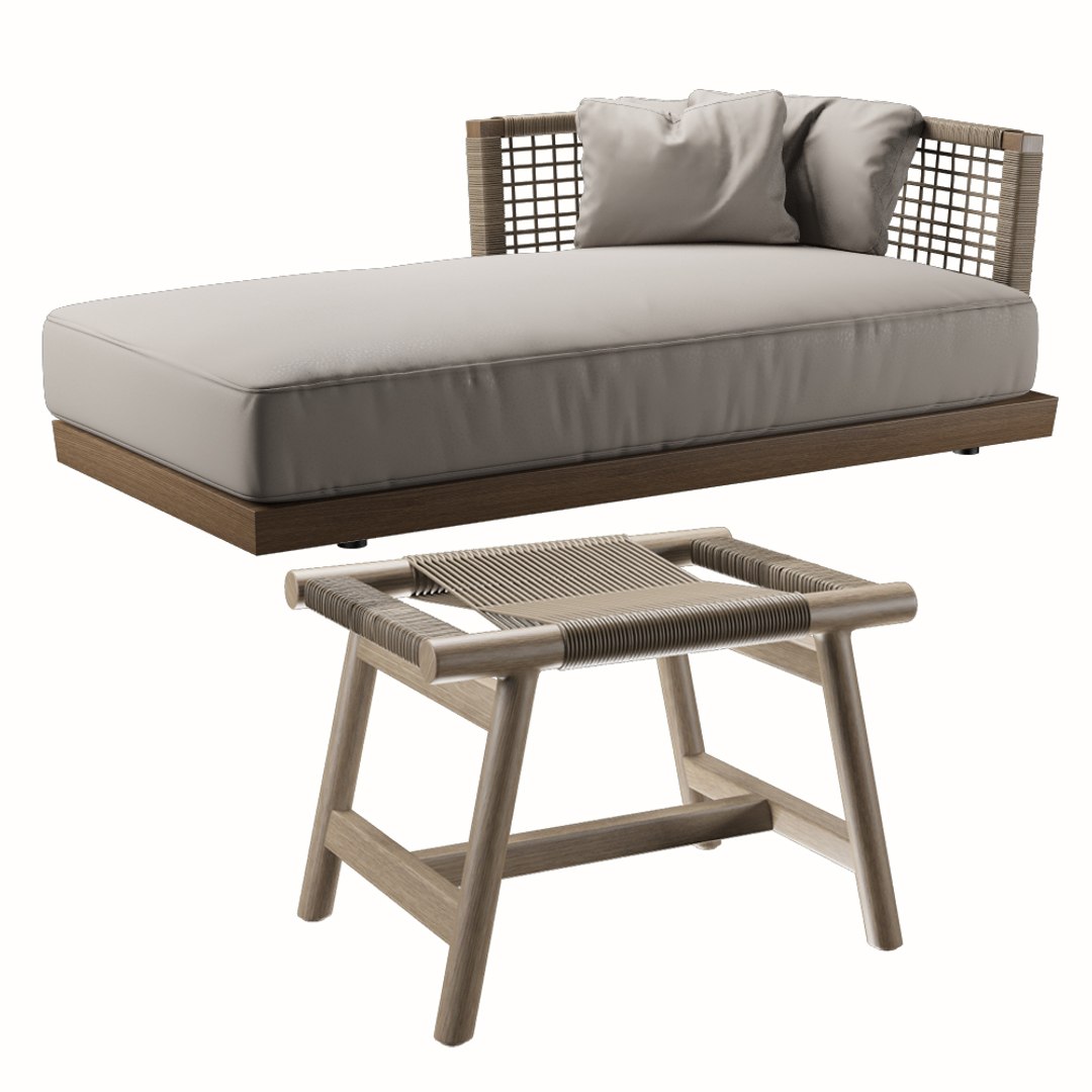 3D Flexform Ottoman Giano Dormeuse - TurboSquid 1238527