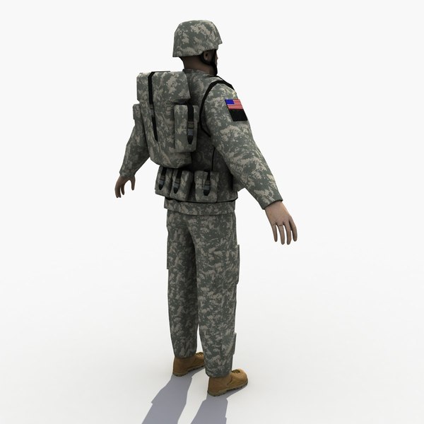 soldier ranger human 3d model