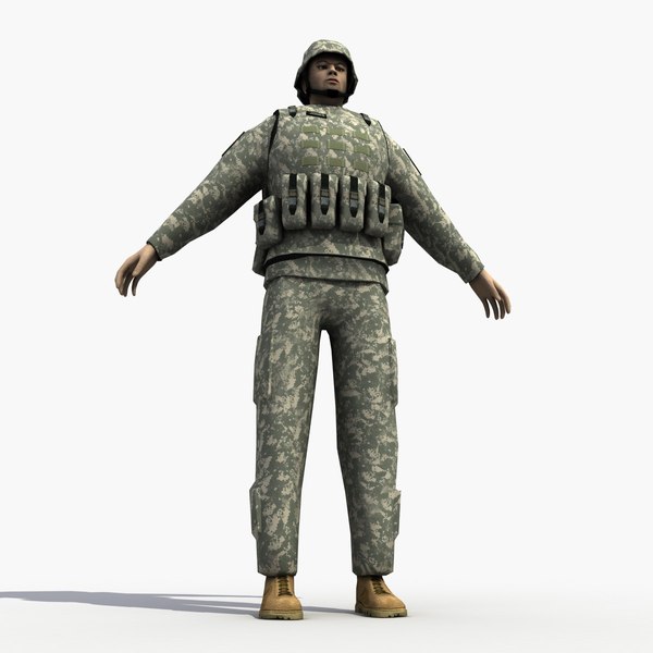 soldier ranger human 3d model
